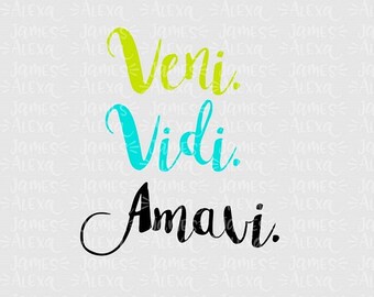 Veni vidi amavi | Etsy