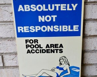 Funny pool signs | Etsy