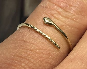 Gold snake ring | Etsy