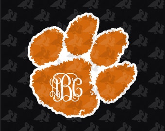 Clemson paw decal | Etsy