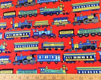 Train fabric | Etsy