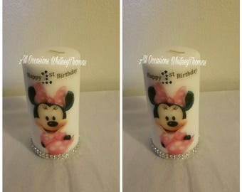 Minnie mouse candle | Etsy