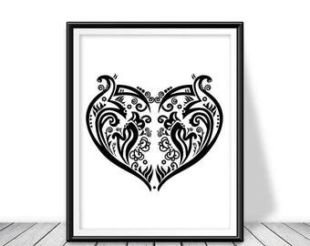 Heart wall art | Etsy