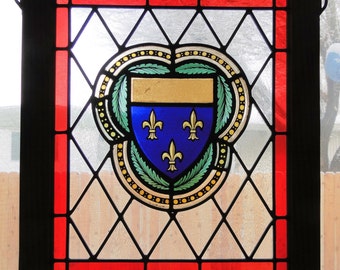 Stained glass shield | Etsy