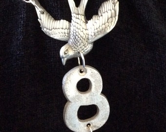 Number 8 necklace | Etsy