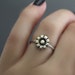 Mammoth Sunflower Ring Flower Ring Stack Ring Silver Stack