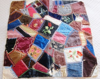 Crazy quilt block | Etsy