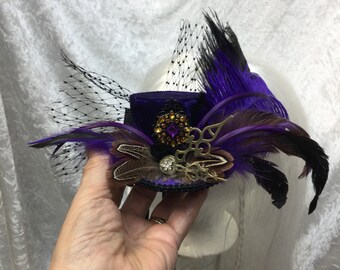 Purple mini top hat | Etsy