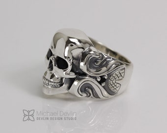 Statement Ring Skull Ring Bronze Human Skull Ring