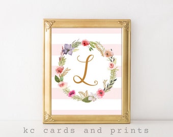 Monogram letter l | Etsy