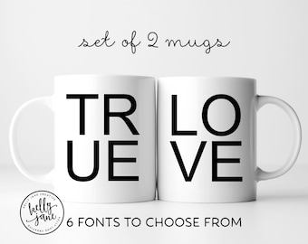 His and hers font | Etsy