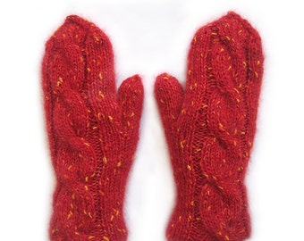 Double knit mittens | Etsy