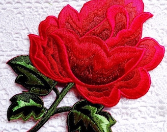 Large rose applique | Etsy
