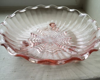 Vintage pink glass | Etsy