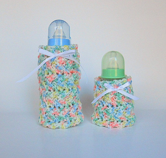 Baby Bottle Covers Cozy Set Pastel Rainbow Cozies Newborn Girl