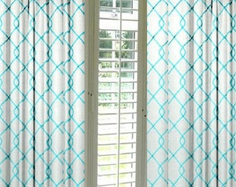 Geometric curtains | Etsy