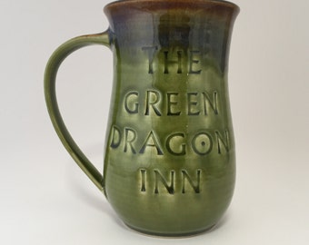 Green dragon mug | Etsy