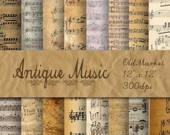 Vintage music paper | Etsy