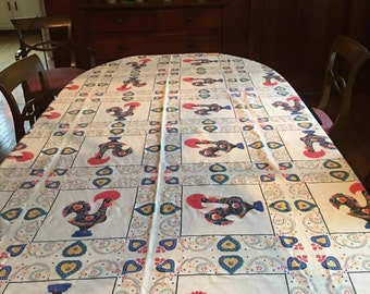 Rooster tablecloth | Etsy