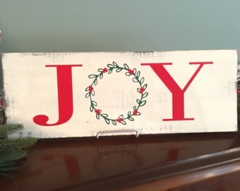 Joy christmas sign | Etsy