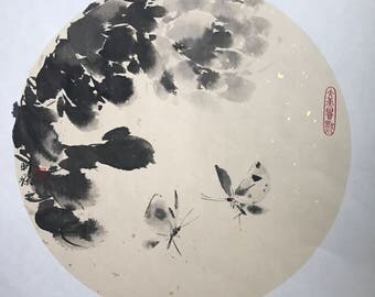 Ink on rice paper | Etsy