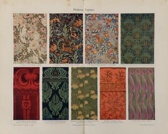 Antique wallpaper | Etsy