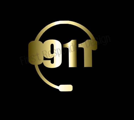 Dispatcher decal Thin gold line decal 911 dispatch decal