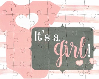 Gender reveal puzzle | Etsy