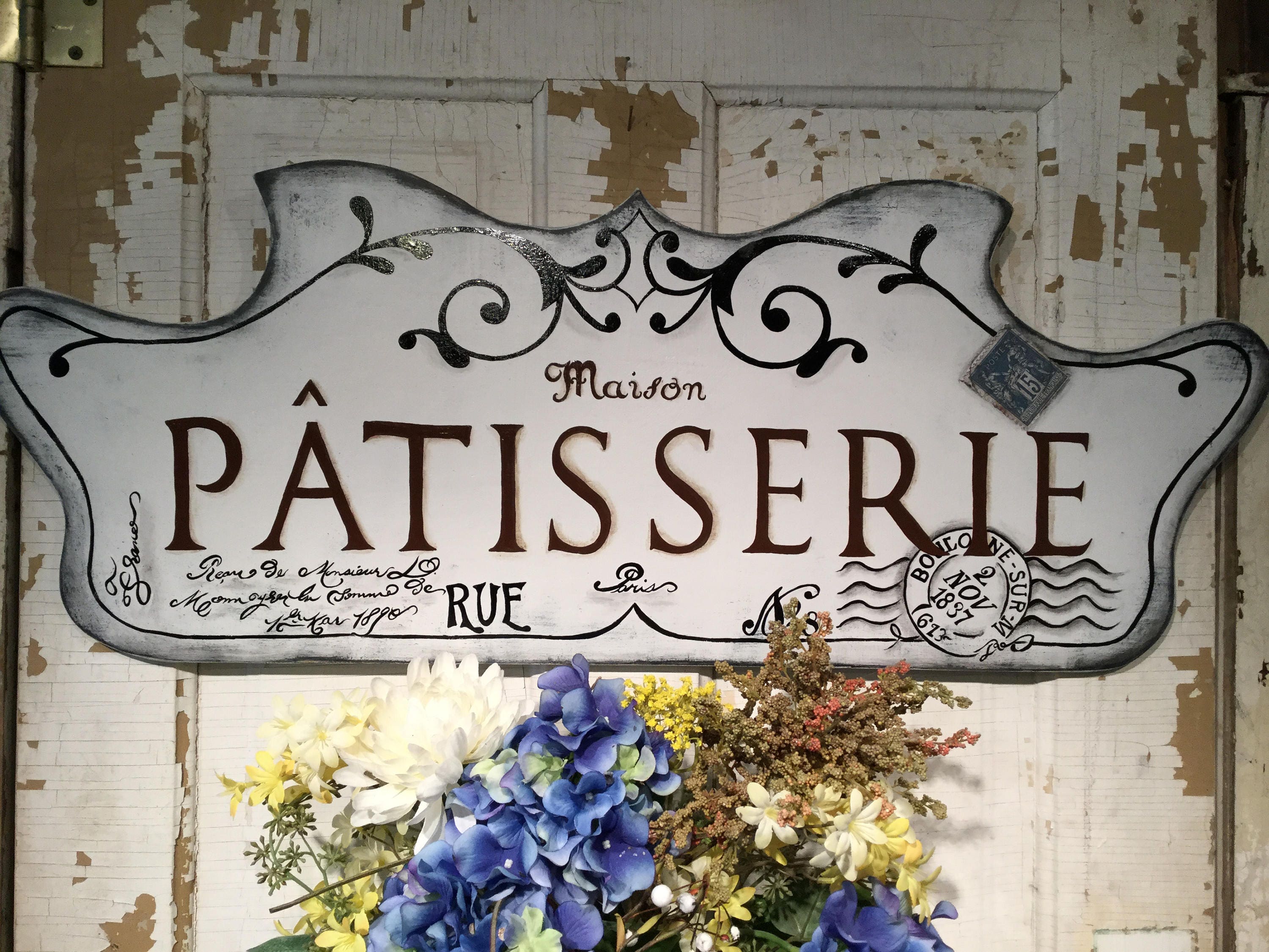 FRENCH SCRIPT PATISSERIE Sign pastry wood sign confiseries