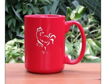 Rooster coffee mug | Etsy