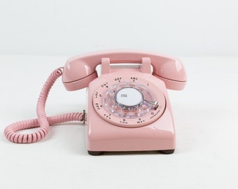 Pink rotary phone | Etsy