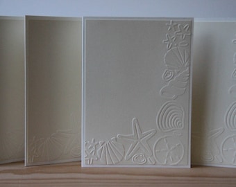 Seashell Watercolor Painting Note Card Set of 4 Seashell