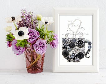 Unique & ONE OF A KIND Button Art Collages by CherCreations