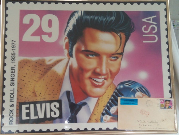 Elvis Presley 29 Cent USA Postage Stamp Picture Framed Rock