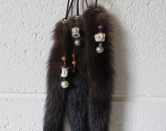 Fox tail keychain | Etsy