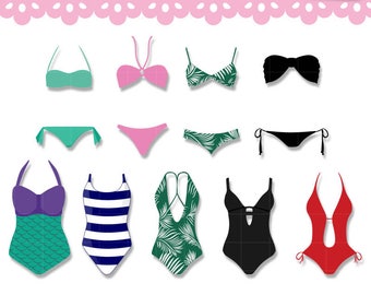 Swimsuit clip art | Etsy