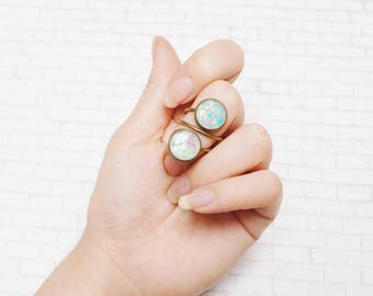Holographic ring | Etsy