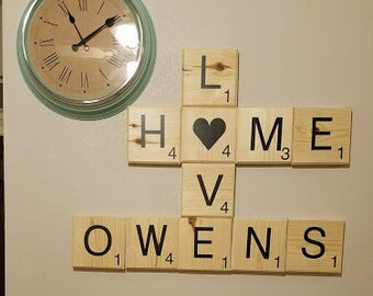 Wall scrabble board | Etsy