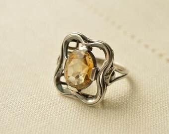 Gelber stein ring | Etsy