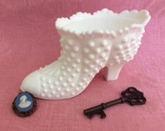Fenton glass shoe | Etsy