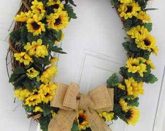 Sunflower swag | Etsy