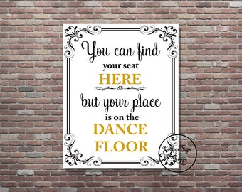 Dance floor sign | Etsy