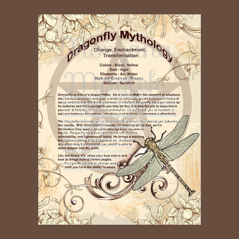 DRAGONFLY MYTHOLOGY Digital Download Book by MorganaMagickSpell