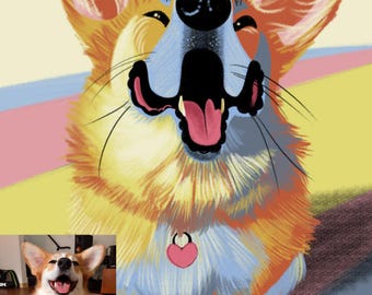 Custom pet drawing | Etsy