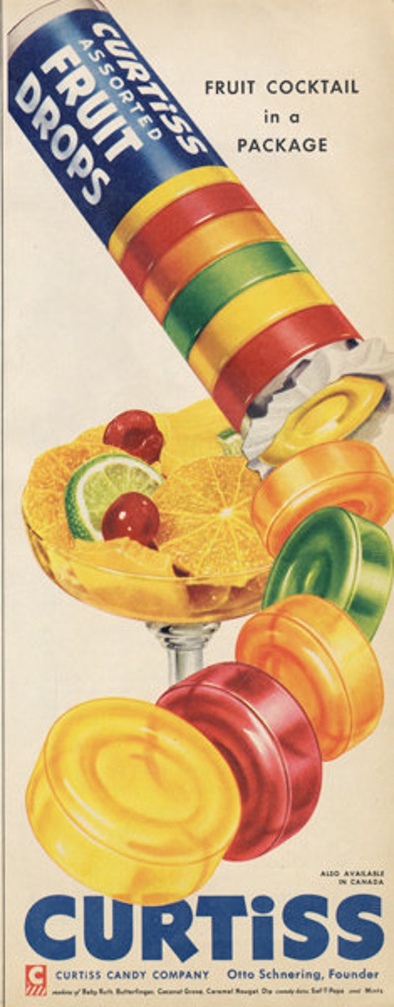 Items Similar To Retro Candy Ad 1950s Curtis Candy Company Fruit Drops items-similar-to-retro-candy-ad-1950s-curtis-candy-company-fruit-drops