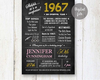 Fun facts 1967 | Etsy