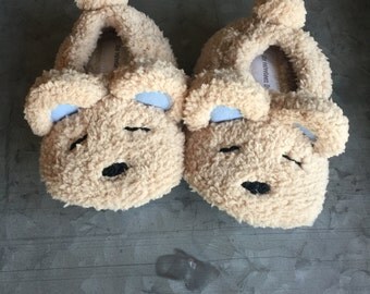 Teddy bear slippers | Etsy