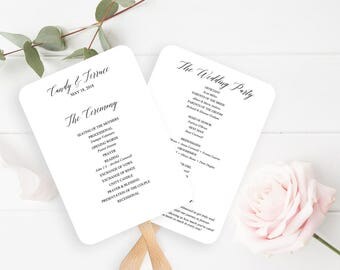 Wedding fan template | Etsy
