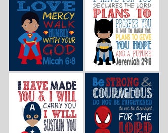 Superhero scripture | Etsy