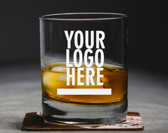 Logo whiskey glass | Etsy